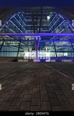 Facades of modern office buildings, Berliner Tor Centrum BTC, Hamburg ...