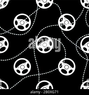 Abstract flat seamless pattern with dotted garlands. Timeless simple ...