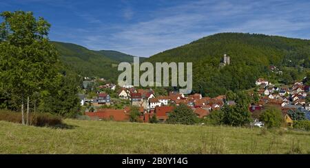 Hallenburg Castle over Steinbach-Hallenberg, Thuringia, Germany Stock ...