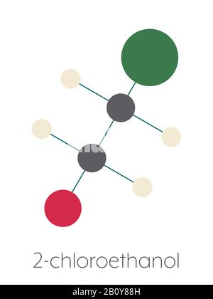 Ethylene chlorohydrin molecule, illustration Stock Photo - Alamy