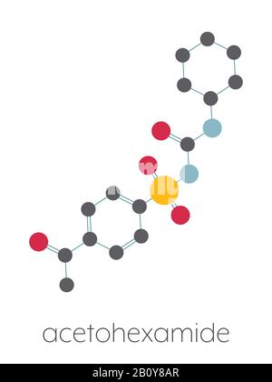 Acetohexamide diabetes drug molecule, illustration Stock Photo - Alamy