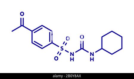 Acetohexamide diabetes drug molecule, illustration Stock Photo - Alamy