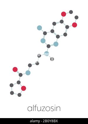 Alfuzosin benign prostate hyperplasia drug molecule Stock Photo - Alamy
