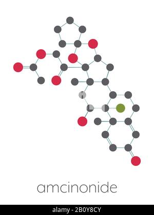 Amcinonide topical corticosteroid molecule, illustration Stock Photo ...