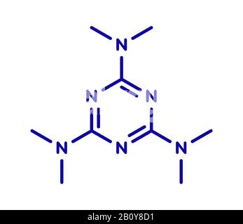 Altretamine cancer drug molecule, illustration Stock Photo - Alamy