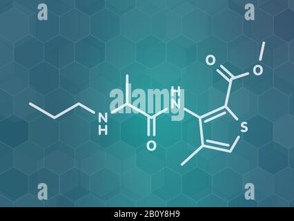 Articaine local anaesthetic drug molecule, illustration Stock Photo - Alamy