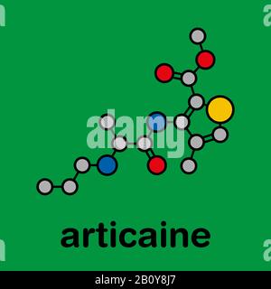 Articaine local anaesthetic drug molecule, illustration Stock Photo - Alamy