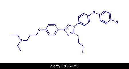 Azeliragon Alzheimer disease drug molecule, illustration Stock Photo ...