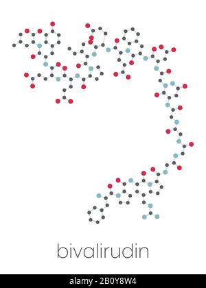 Bivalirudin anticoagulant drug molecule, illustration Stock Photo - Alamy