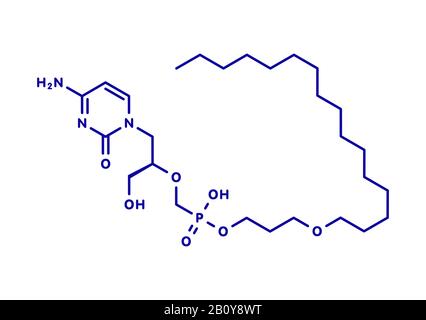 Brincidofovir antiviral drug molecule, illustration Stock Photo - Alamy