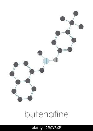 Butenafine antifungal drug molecule, illustration Stock Photo - Alamy