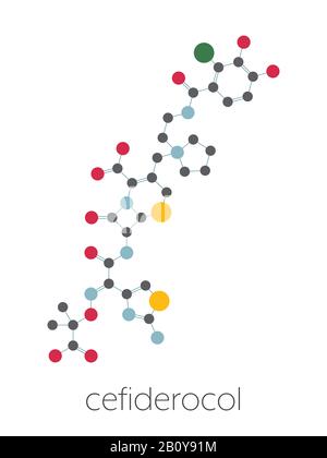 Cefiderocol antibiotic drug molecule, illustration Stock Photo - Alamy