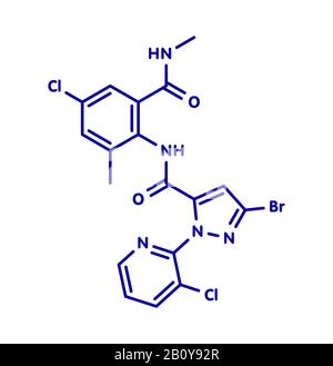 Chlorantraniliprole insecticide molecule, illustration Stock Photo - Alamy