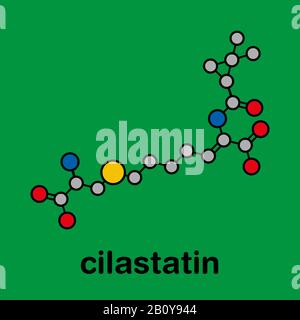 Cilastatin molecule, illustration Stock Photo - Alamy