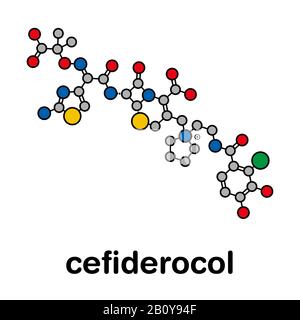Cefiderocol antibiotic drug molecule, illustration Stock Photo - Alamy