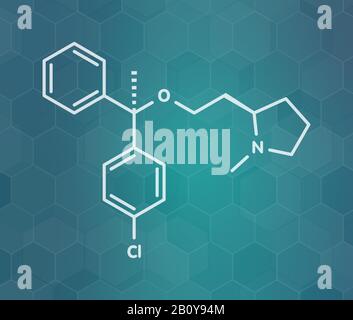 Clemastine antihistamine drug molecule, illustration Stock Photo - Alamy