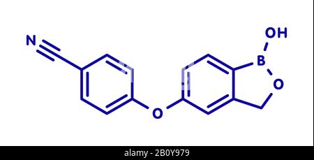 Crisaborole eczema drug molecule, illustration Stock Photo - Alamy