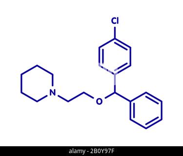 Cloperastine cough suppressant drug molecule, illustration Stock Photo ...