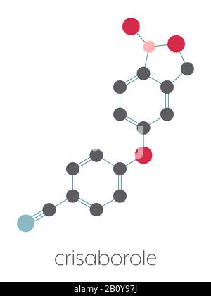 Crisaborole eczema drug molecule, illustration Stock Photo - Alamy