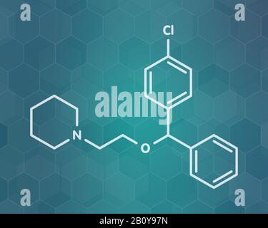 Cloperastine cough suppressant drug molecule, illustration Stock Photo ...