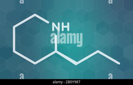 Coniine herbal toxin molecule, illustration Stock Photo - Alamy