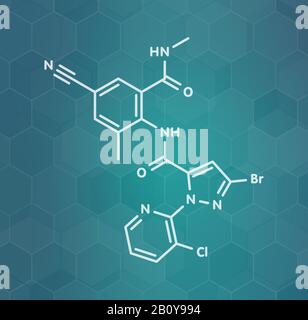 Cyantraniliprole insecticide molecule, illustration Stock Photo - Alamy