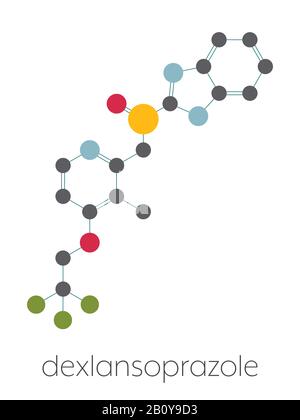 Dexlansoprazole gastric ulcer drug molecule, illustration Stock Photo ...