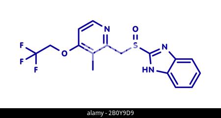 Dexlansoprazole gastric ulcer drug molecule, illustration Stock Photo ...