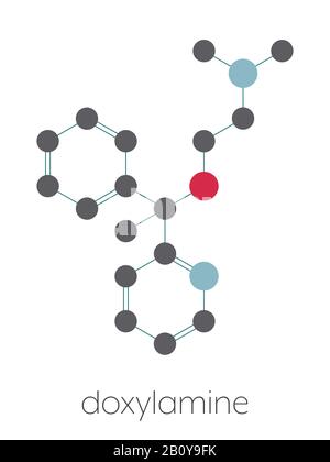 Doxylamine antihistamine drug molecule, illustration Stock Photo - Alamy