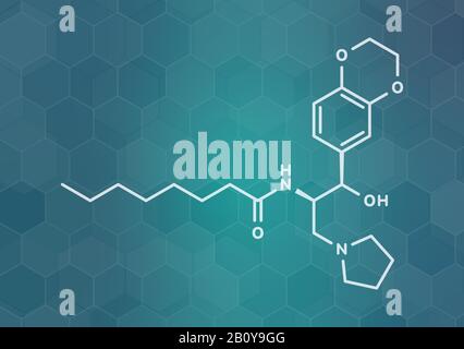 Eliglustat Gaucher disease drug molecule, illustration Stock Photo - Alamy