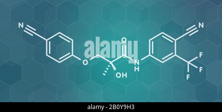Enobosarm drug molecule, illustration Stock Photo - Alamy