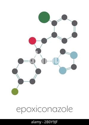Epoxiconazole fungicide molecule, illustration Stock Photo - Alamy