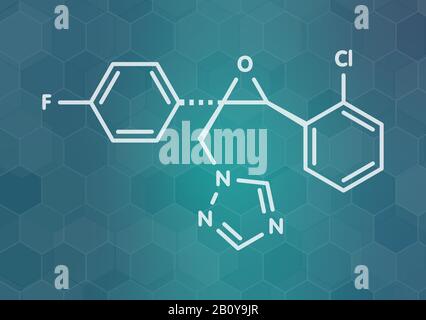 Epoxiconazole fungicide molecule, illustration Stock Photo - Alamy