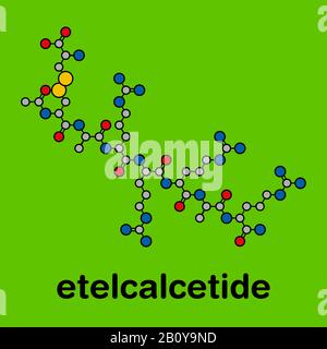 Etelcalcetide drug molecule, illustration Stock Photo - Alamy