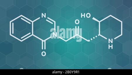 Febrifugine alkaloid molecule, illustration Stock Photo - Alamy