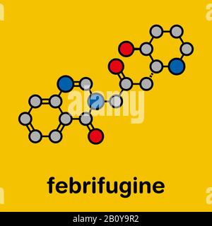 Febrifugine alkaloid molecule, illustration Stock Photo - Alamy
