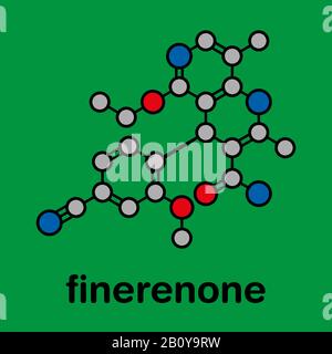 Finerenone heart failure drug molecule, illustration Stock Photo - Alamy