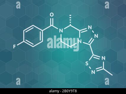 Fezolinetant drug molecule, illustration Stock Photo - Alamy