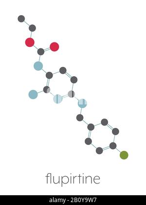 Flupirtine analgesic drug molecule, illustration Stock Photo - Alamy