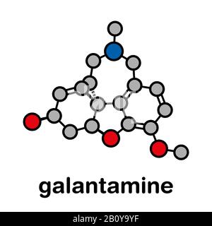 Galantamine alkaloid molecule, illustration Stock Photo - Alamy