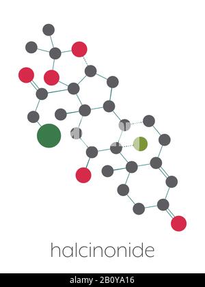 Halcinonide topical corticosteroid drug molecule Stock Photo - Alamy