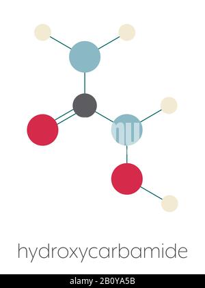 Hydroxycarbamide cancer drug molecule, illustration Stock Photo - Alamy