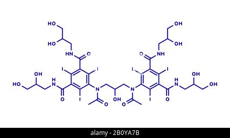Iodixanol contrast agent molecule, illustration Stock Photo - Alamy