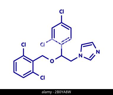 Isoconazole antifungal drug molecule, illustration Stock Photo - Alamy
