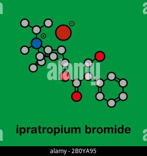 Ipratropium bromide asthma drug molecule, illustration Stock Photo - Alamy