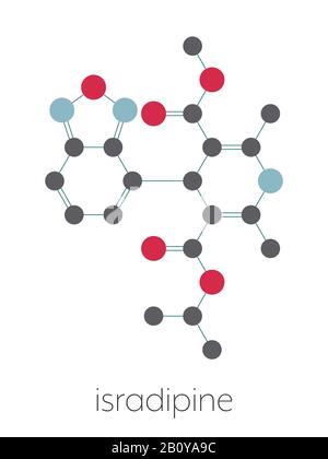 Isradipine hypertension drug molecule, illustration Stock Photo - Alamy