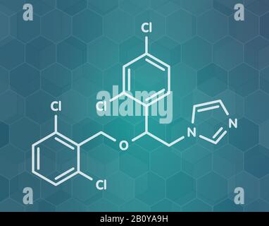 Isoconazole antifungal drug molecule, illustration Stock Photo - Alamy