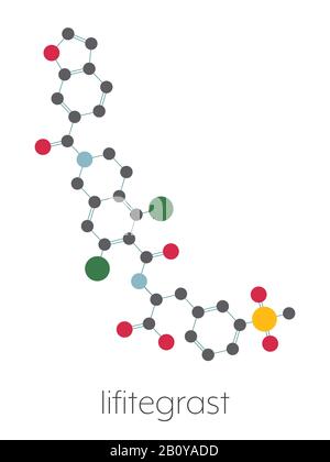 Lifitegrast drug molecule, illustration Stock Photo - Alamy