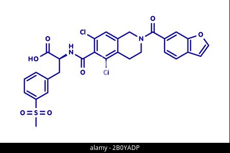 Lifitegrast drug molecule, illustration Stock Photo - Alamy