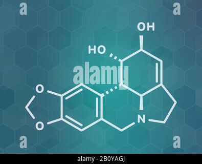 Lycorine alkaloid molecule, illustration Stock Photo - Alamy